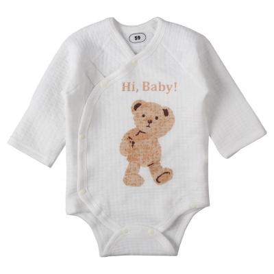 China Organic Cotton Baby Romper Jumpsuit Long Sleeve Padded 0-36M Custom Color for sale