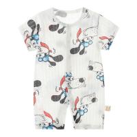 China Wholesale 100% Cotton Baby Romper Short Sleeve Custom Unisex Bodysuits 0-24 Months for sale