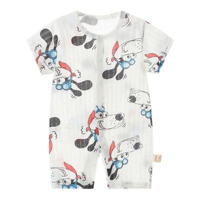 China Wholesale 100% Cotton Baby Romper Short Sleeve Custom Unisex Bodysuits 0-24 Months for sale