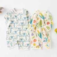 China Custom Printing Snap Crotch Baby Bodysuit Romper 100% Cotton Sizes 0-36M for sale
