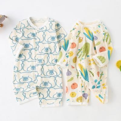 China Custom Printing Snap Crotch Baby Bodysuit Romper 100% Cotton Sizes 0-36M for sale