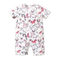 China Custom 100% Cotton Baby Onesie Jumpsuit Romper for Summer 0-36M for sale