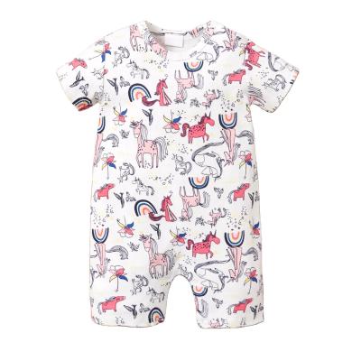 China Custom 100% Cotton Baby Onesie Jumpsuit Romper for Summer 0-36M for sale