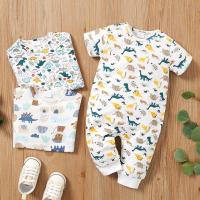 China Wholesale 100% Cotton Baby Bodysuit Snap Creeper for Newborn Boys Girls Sizes 0-36M for sale