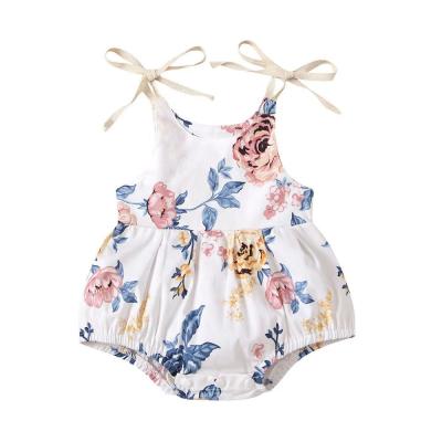 China 100% Cotton Baby Girl Sleeveless Romper Summer Kids Clothing Size 70-100 for sale