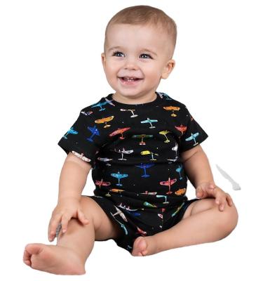 China Organic Cotton Baby Clothing Sets Summer Printed Toddler 0-24M 100% Cotton for sale