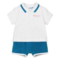 China 100% Cotton Baby Clothing Sets Summer Short Sleeve Shorts Toddler Boys Girls 0-24M Custom Color for sale