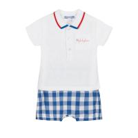China 2023 Summer Short Sleeve Polo Neck Baby Clothing Sets 100% Cotton 0-24M for sale