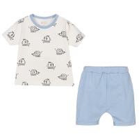 China Custom Printed Organic Cotton Baby Clothing Sets for Summer 0-24M for sale