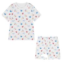 China Summer Baby Custom Printed Organic Cotton Toddler Clothing Sets 0-24M for sale