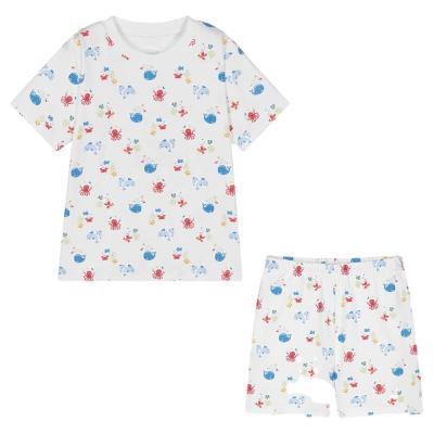 China Summer Baby Custom Printed Organic Cotton Toddler Clothing Sets 0-24M for sale