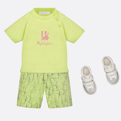 China OEM 100% Cotton Baby Clothing Sets T-Shirt and Shorts for Toddlers 0-24M Summer for sale