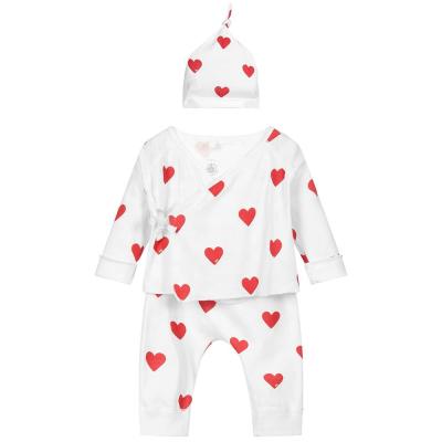 China Newborn 2pc Cotton Baby Clothing Set Raglan Sleeve Top and Pants for Spring Autumn 0-24M for sale