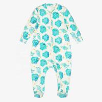 China Wholesale Striped Long Sleeve Baby Romper 100% Cotton Infant Bodysuit 0-24M for sale