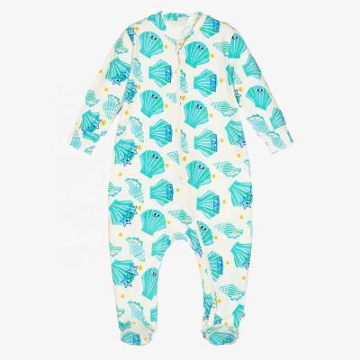 China Wholesale Striped Long Sleeve Baby Romper 100% Cotton Infant Bodysuit 0-24M for sale