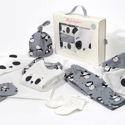 China Wholesale 10pcs Baby Sleepwear Gift Set 100% Cotton Newborn Clothes 0-6M Custom Color for sale