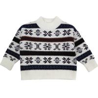China Custom Jacquard Knitted Baby Pullover 60% Cotton 40% Acrylic for Boys Girls Winter 0-24M for sale