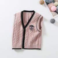 China Baby Kids Cotton Knit Sleeveless Vest Cardigan Winter Warm Coat for Boys Girls 1-6 Years for sale