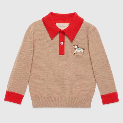 China 100% Cotton Knitted Baby Sweater Coat Half Cardigan for Boys Girls 1-5 Years for sale