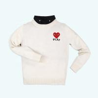 China Baby Knitted Pullover Sweater 100% Cotton 1-5 Years Custom Color Winter Tops for sale