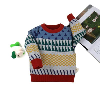 China Baby Kids Knitted Sweater Pullover Winter Tops for Girls Boys 1-5 Years Custom Color for sale