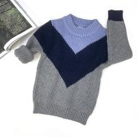 China Children Knitwear 100 Cotton Crew Neck Geometric Pattern Pullover Baby Sweater for Autumn Winter Size 1-5 Years for sale