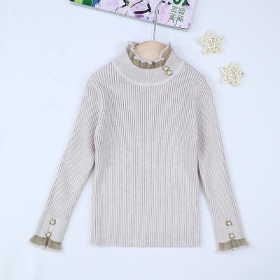 China Girls Knitted Pullover Baby Children Sweater Size 90-150 Custom Yarn Soft Breathable for sale