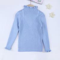 China Custom Winter Baby Kids Rib Knitted Sweater Pullover for Girls Boys Size 90-150 Soft Slim Fit for sale