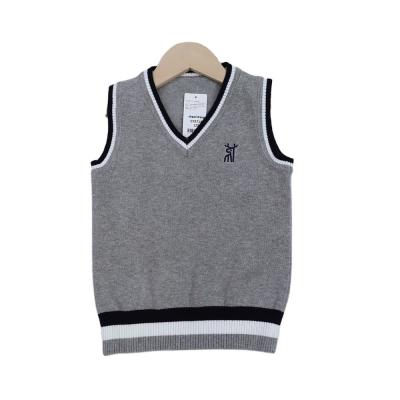 China Kids School Uniform Sweater Vest Primary School Baby Waistcoat 90-150 Size Custom Yarn for sale