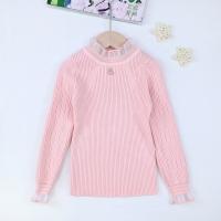 China Baby Toddler Solid Color Knit Pullover Sweater Autumn Spring Soft Cotton 1-4 Years for sale