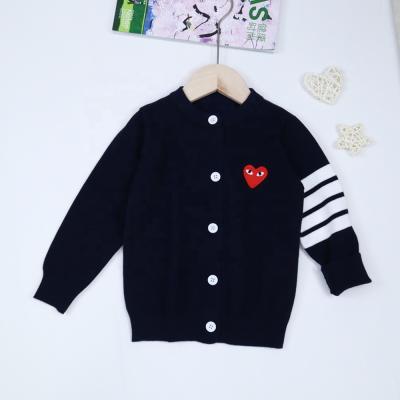 China Baby Boys Girls Knitted Cardigan Beige Solid Casual Kids Sweater Size 90-150 Custom Yarn for sale