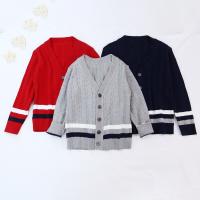 China Kids Cable Knit Cardigan Sweater Size 90-150 Soft Viscose Polyester Blend for Toddlers for sale