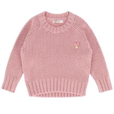 China Kids Crew Neck Long Sleeve Knitted Pullover Sweater for Girls Boys Size 4-7 Years Custom Color for sale
