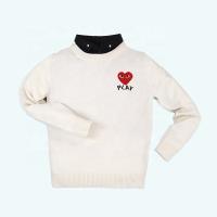China Childrens Knitted Sweater with Faux Shirt Collar Long Sleeve for Girls Ages 4-7 Years Custom Fabric for sale