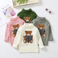 China Custom Kids Boys Cotton Knit Winter Sweater Turtleneck Pullover 3-6 Years for sale