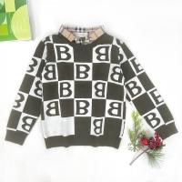 China Kids Knit Letter Pattern Faux Shirt Collar Winter Sweater for Boys Girls Ages 1-5 Years for sale