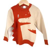 China Custom Knitted Cotton Yarn Color Combination Baby Boy Winter Wear Pullover Sweater for Kids Ages 4-7 for sale