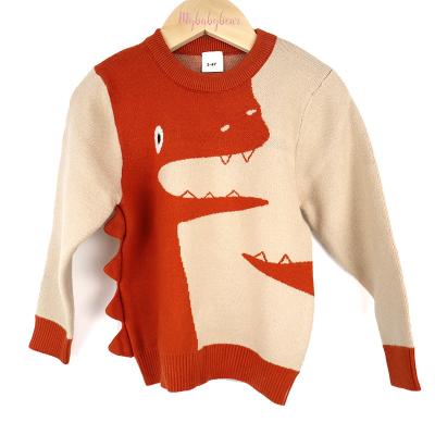 China Custom Knitted Cotton Yarn Color Combination Baby Boy Winter Wear Pullover Sweater for Kids Ages 4-7 for sale