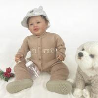 China Baby Bear Knitted Sweater Bodysuit Romper 100% Cotton Long Sleeve Button 0-24M for sale