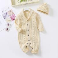 China 100% Cotton Baby Knitted Bodysuit Jumpsuit for Toddler Boys Girls 0-24M Custom Color for sale