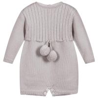 China 100% Cotton Knitted Baby Sweater Romper Long Sleeve Crew Neck for Infant 3-24M for sale