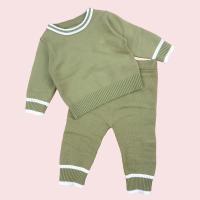 China Infant Organic Cotton Baby Clothing Sets Newborn Toddler Boy Long Sleeve Pullover Pants 3-24M for sale