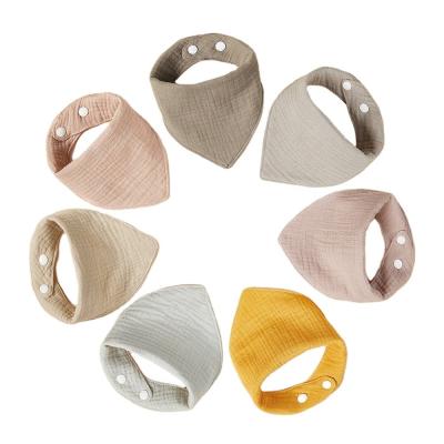 China Custom 100% Cotton Baby Bandana Drool Bibs 42x30cm Wholesale Feeding Bibs for sale