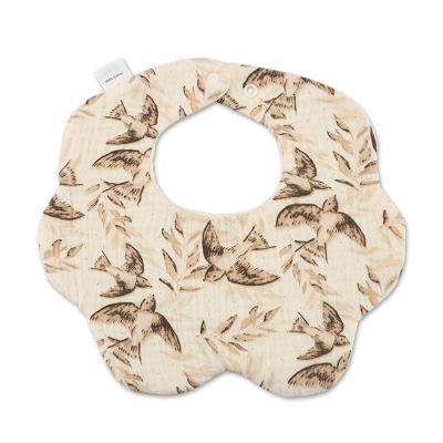 China Wholesale Custom Printed Muslin Cotton Baby Bandana Drool Bibs 6 Layer Absorbent for sale