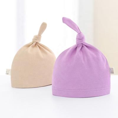 China Wholesale Knitted Organic Cotton Baby Knotted Hat Custom Size 200pcs MOQ for sale
