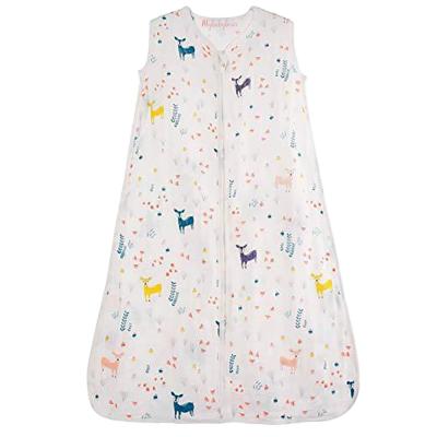 China 100% Cotton 3 Layers Baby Sleep Bag with 2 Way Zipper Customizable S M L for sale