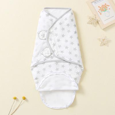 China Newborn Cotton Muslin Sleeping Bag Baby Wrap Blanket 0-24 Months Print for sale