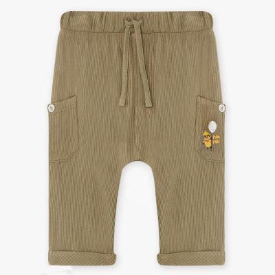 China Toddler Boy Corduroy Harem Pants 100% Cotton Casual Solid Color Baby Long Pants Custom Size for sale
