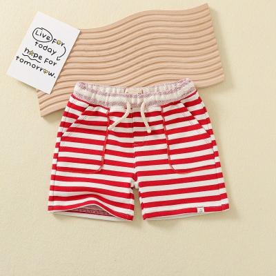 China 100% Cotton Baby Kids Shorts Drawing Pant Solid Color Summer Unisex Straight Knit OEM for sale