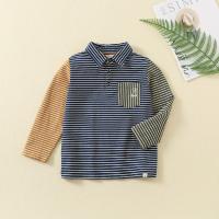 China Wholesale 100% Cotton Baby Boy Polo T-Shirt Long Sleeve for Kids 0-7 Years School Uniform for sale